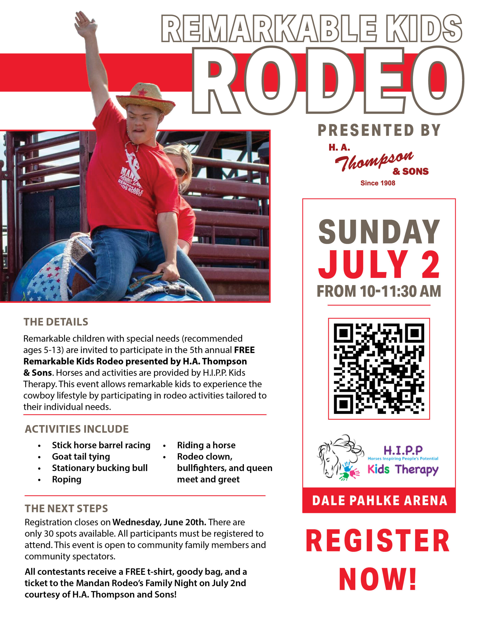 Remarkable Kids Rodeo – Mandan Rodeo